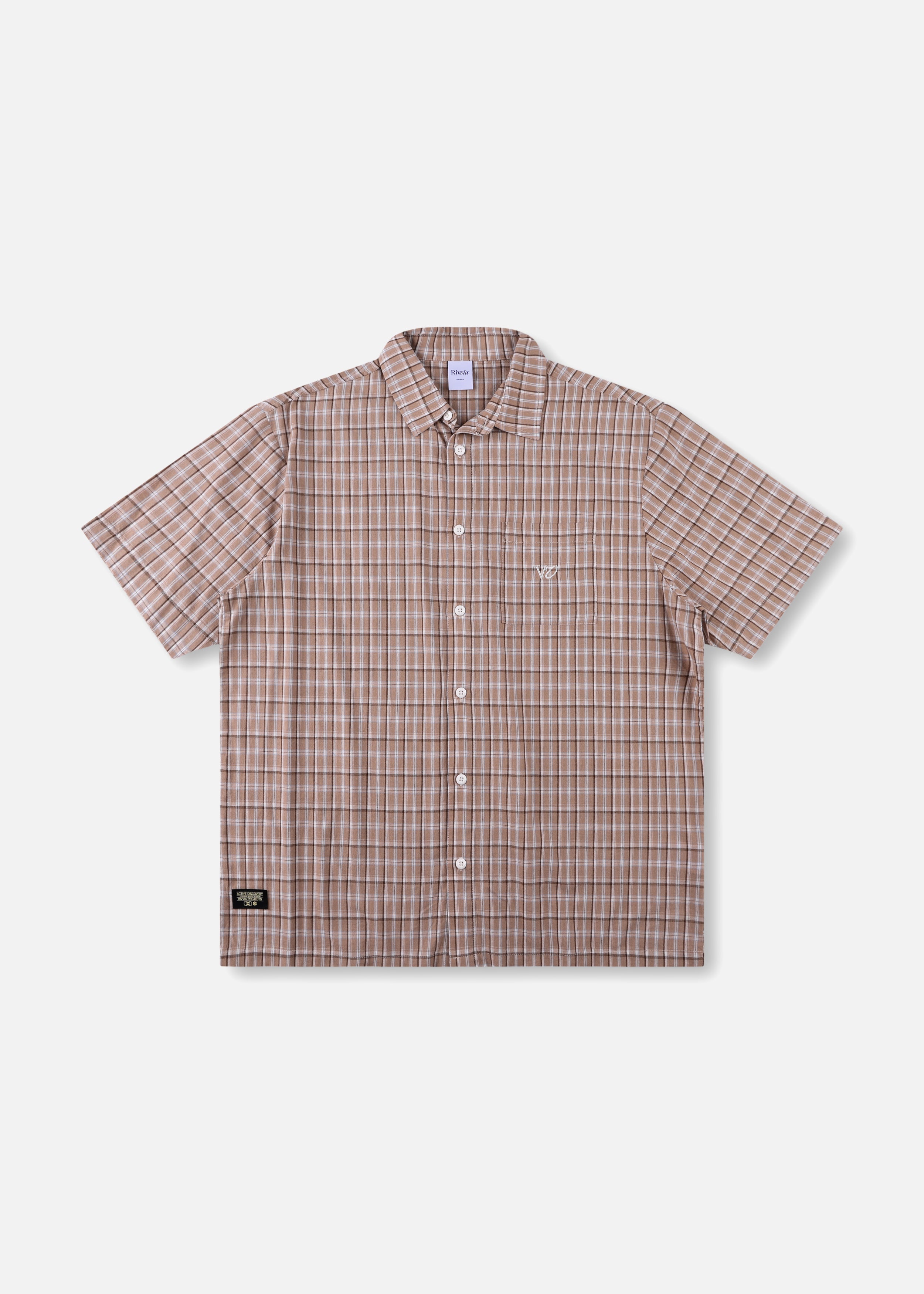 VV CHECK SS SHIRT : BROWN – rivviaprojects_aus