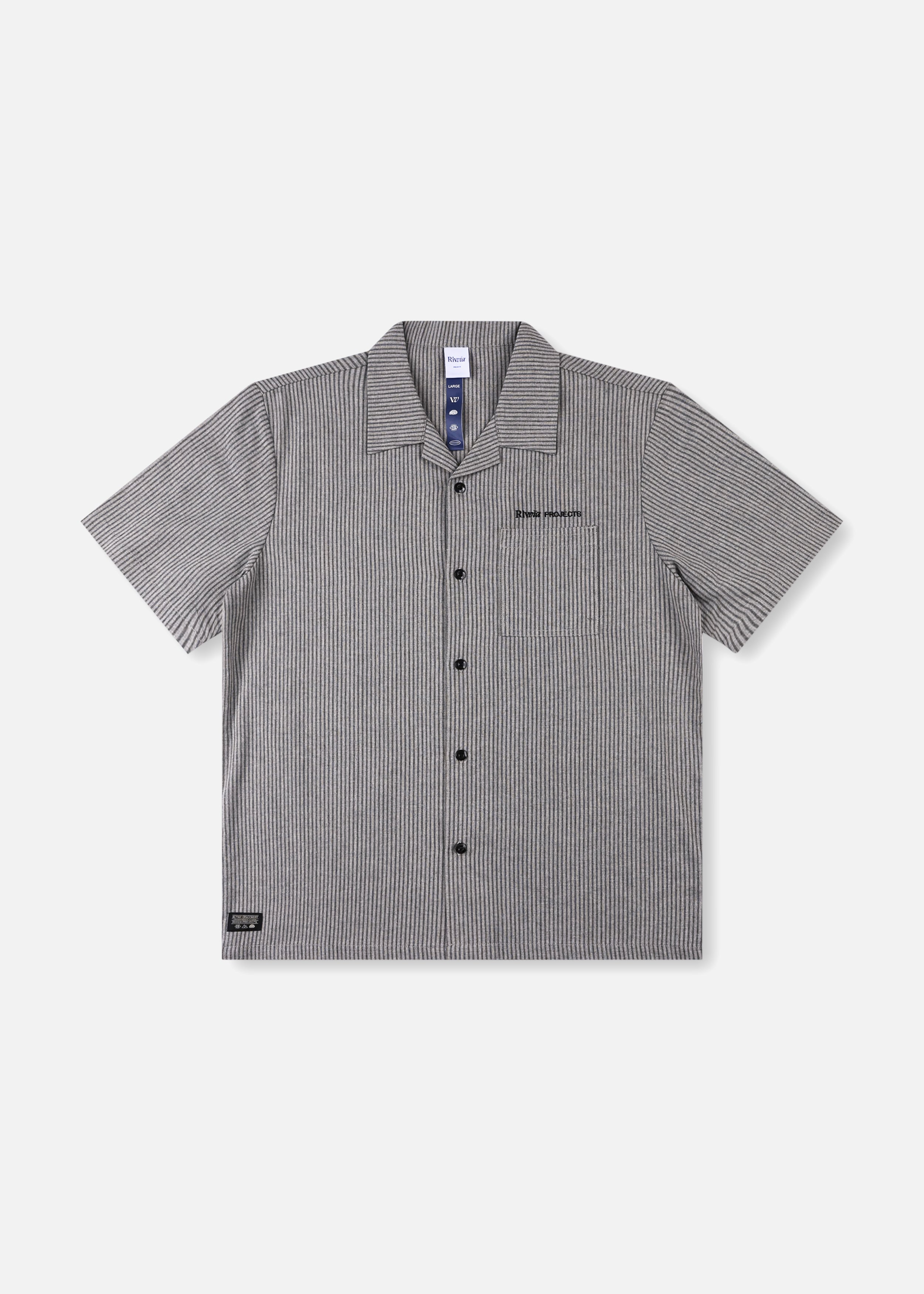VV STATION SHIRT : WHITE GREY – rivviaprojects_aus